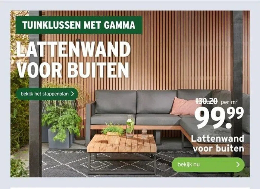 Lattenwand voor buiten aanbieding bij GAMMA