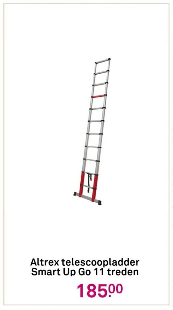 Altrex telescoopladder Smart Up Go 11 treden aanbieding bij Karwei