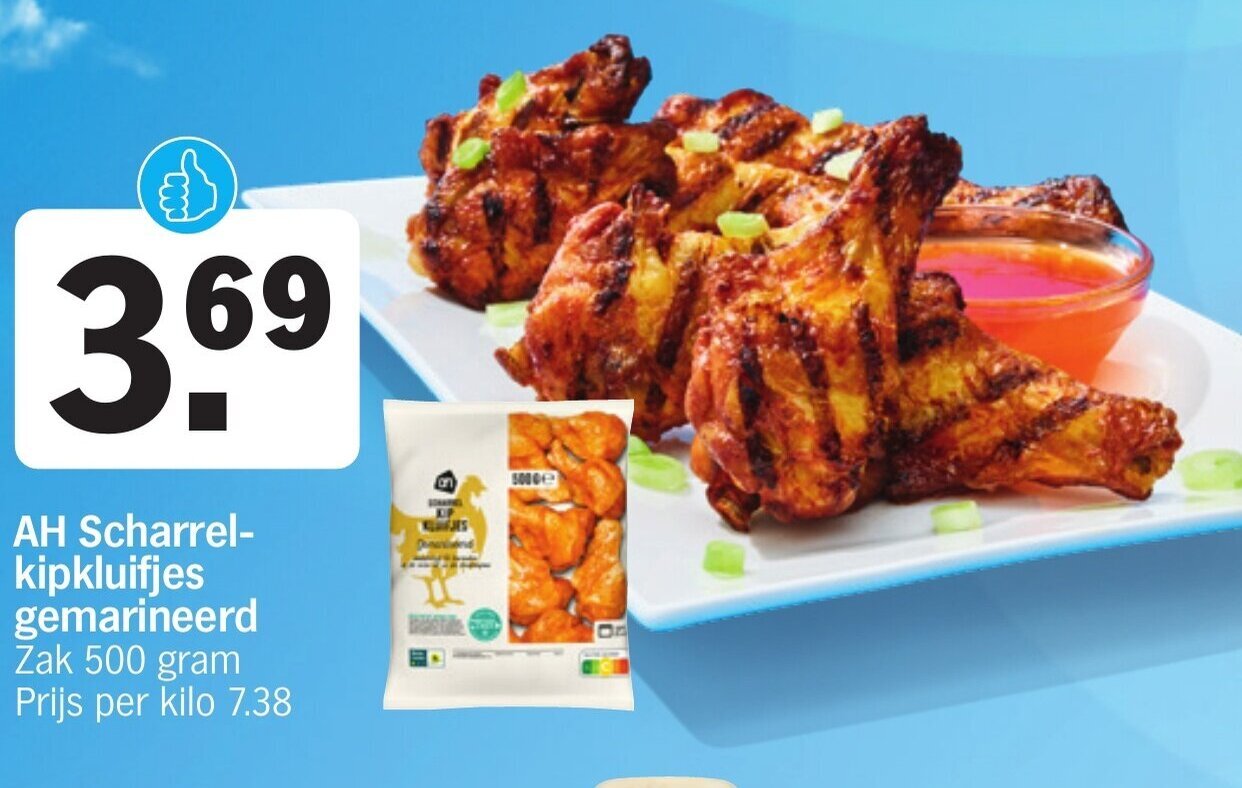 AH Scharrel-kipkluifjes gemarineerd Zak 500 gram aanbieding bij Albert ...
