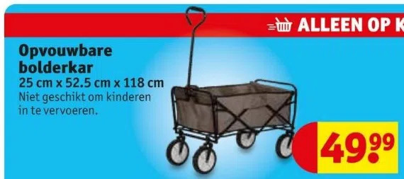 Opvouwbare bolderkar aanbieding bij Kruidvat