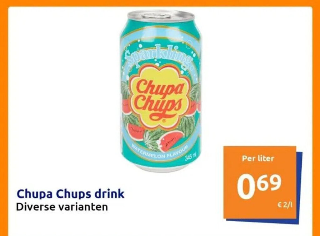 Chupa Chups drink Diverse varianten aanbieding bij Action