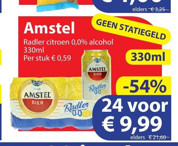 Amstel 330 ml aanbieding bij Die Grenze