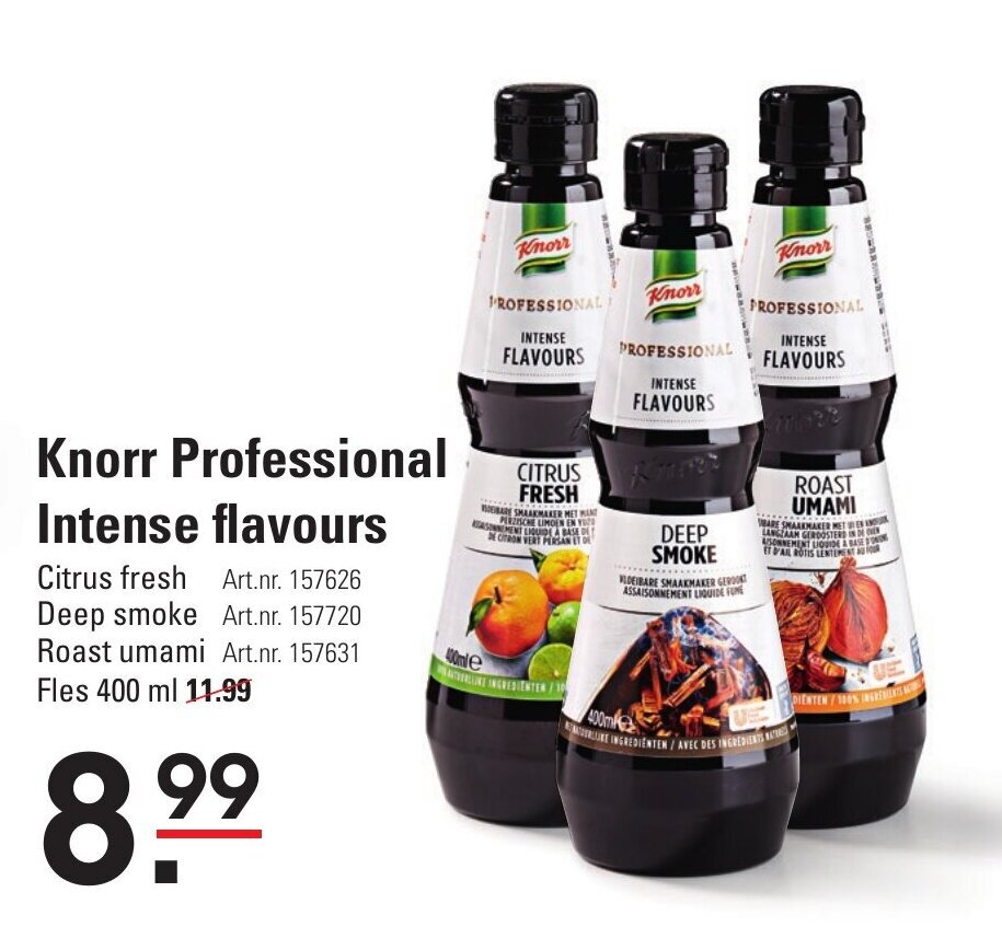 Knorr Professional Intense flavours 400ml aanbieding bij Sligro