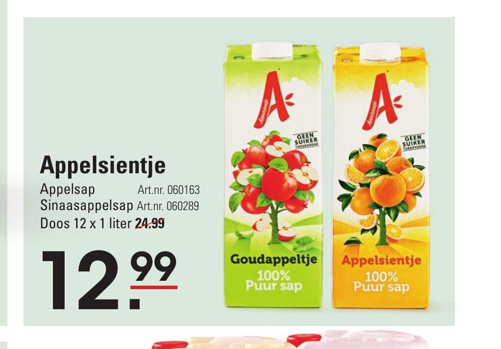 Appelsap Sinaasappelsap Art.nr. 060289 Doos 12 x 1 liter 24.99 ...