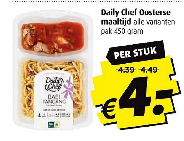 Daily chef oosterse maaltijd alle varianten aanbieding bij Boni