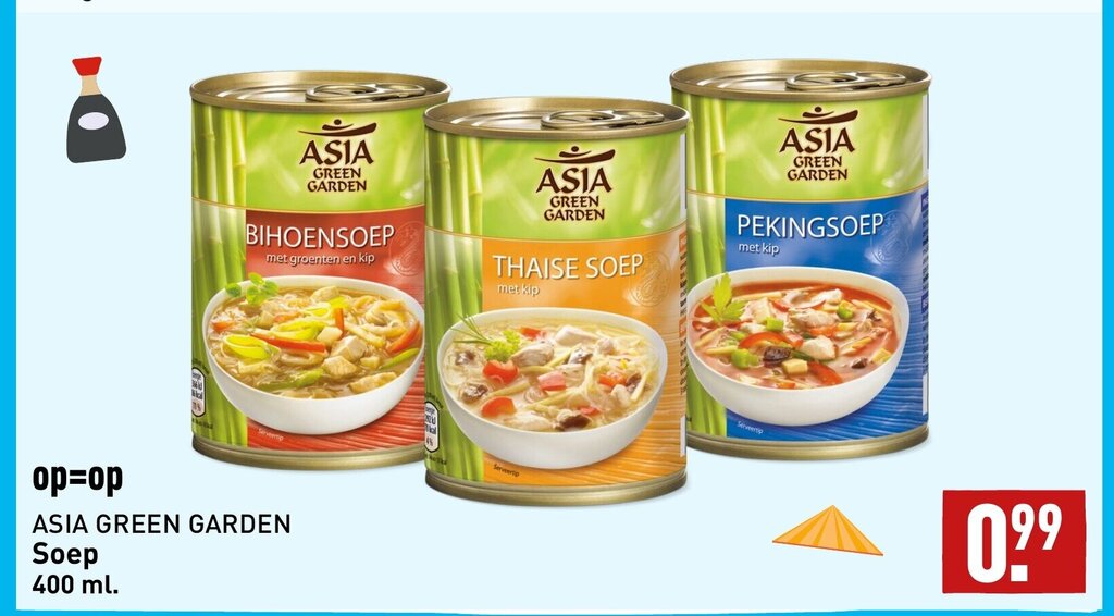 ASIA GREEN GARDEN Soep 400 ml aanbieding bij ALDI