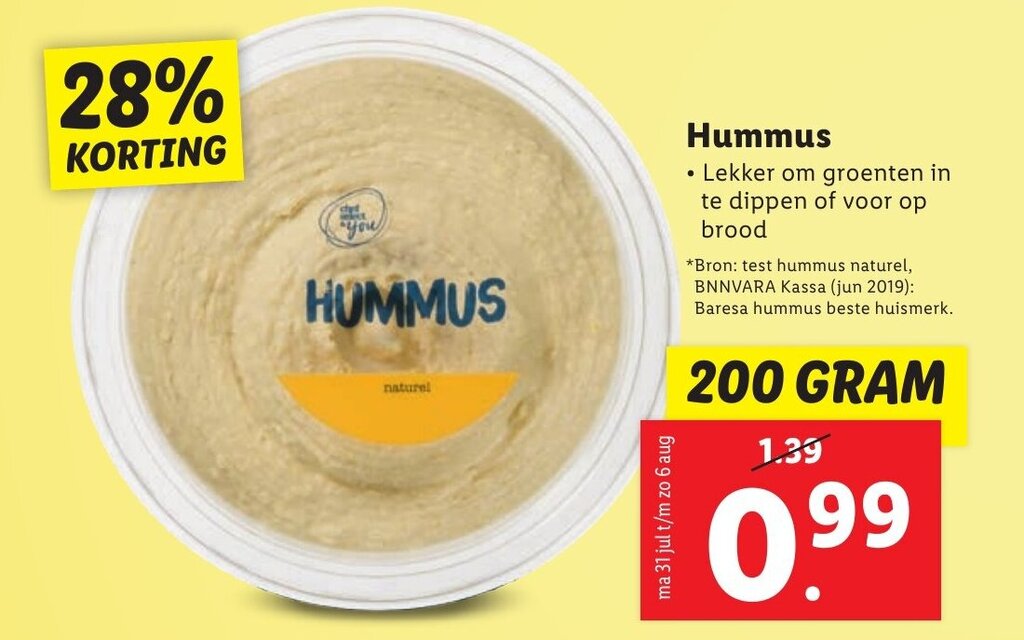 HUMMUS 200g aanbieding bij Lidl
