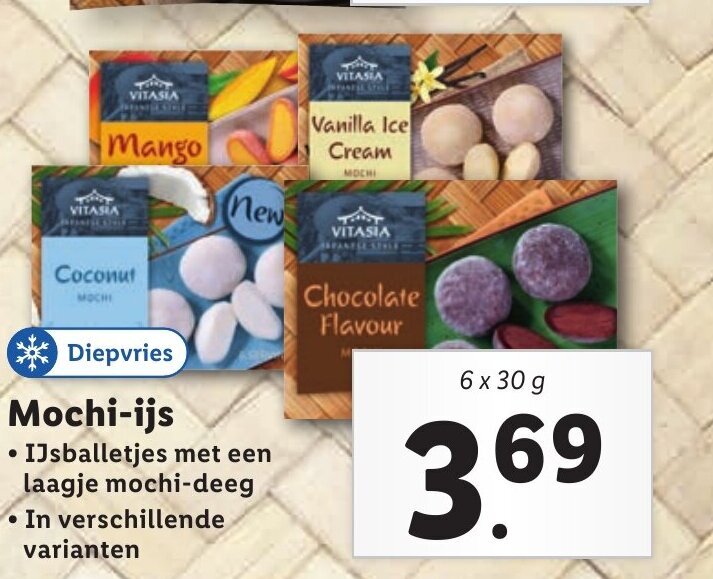 Mochi-ijs 6 x 30g aanbieding bij Lidl