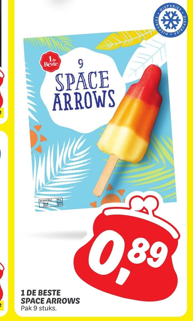 1 DE BESTE SPACE ARROWS Pak 9 stuks. aanbieding bij Dekamarkt