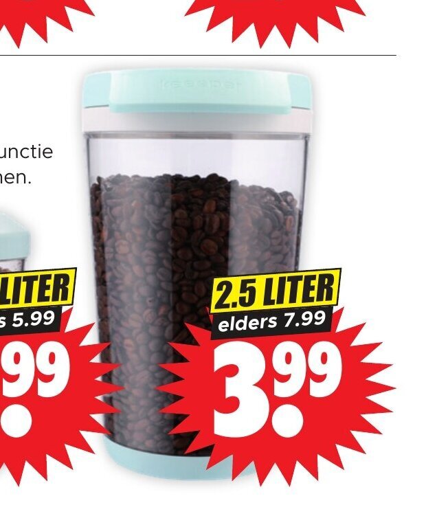 Keeeper bewaarbus Met handige strooifunctie voor o.a. ontbijtgranen. 2. ...