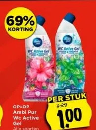 Op=op ambi pur wc active gel alle soorten aanbieding bij Vomar Voordeelmarkt