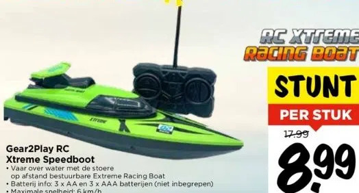 Gear2play rc xtreme speedboot op afstand bestuurbare extreme racing ...
