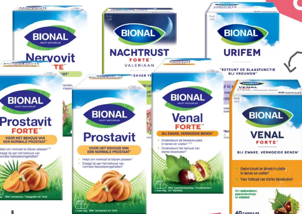 Bijv. bional venal forte+ aanbieding bij Gezond & Wel