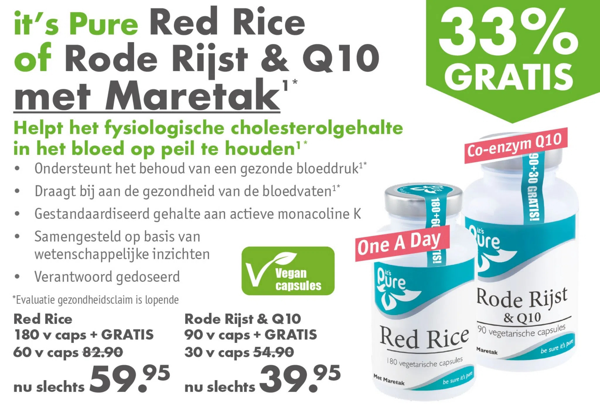 It's pure red rice of rode rijst & q10 met maretak' 1* aanbieding bij ...