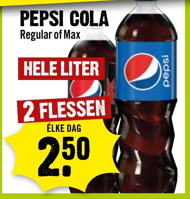 PEPSI COLA Regular of Max aanbieding bij Dirck 3