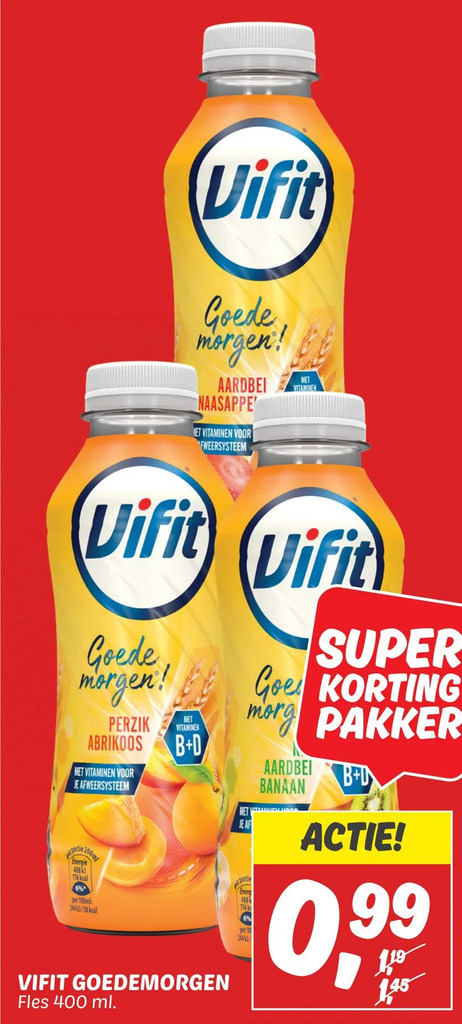 Vifit goedemorgen aanbieding bij Dekamarkt