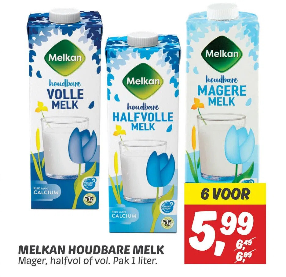 Melkan houdbare melk aanbieding bij Dekamarkt