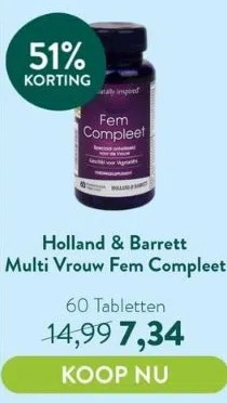 Multi vrouw fem compleet aanbieding bij Holland & Barrett