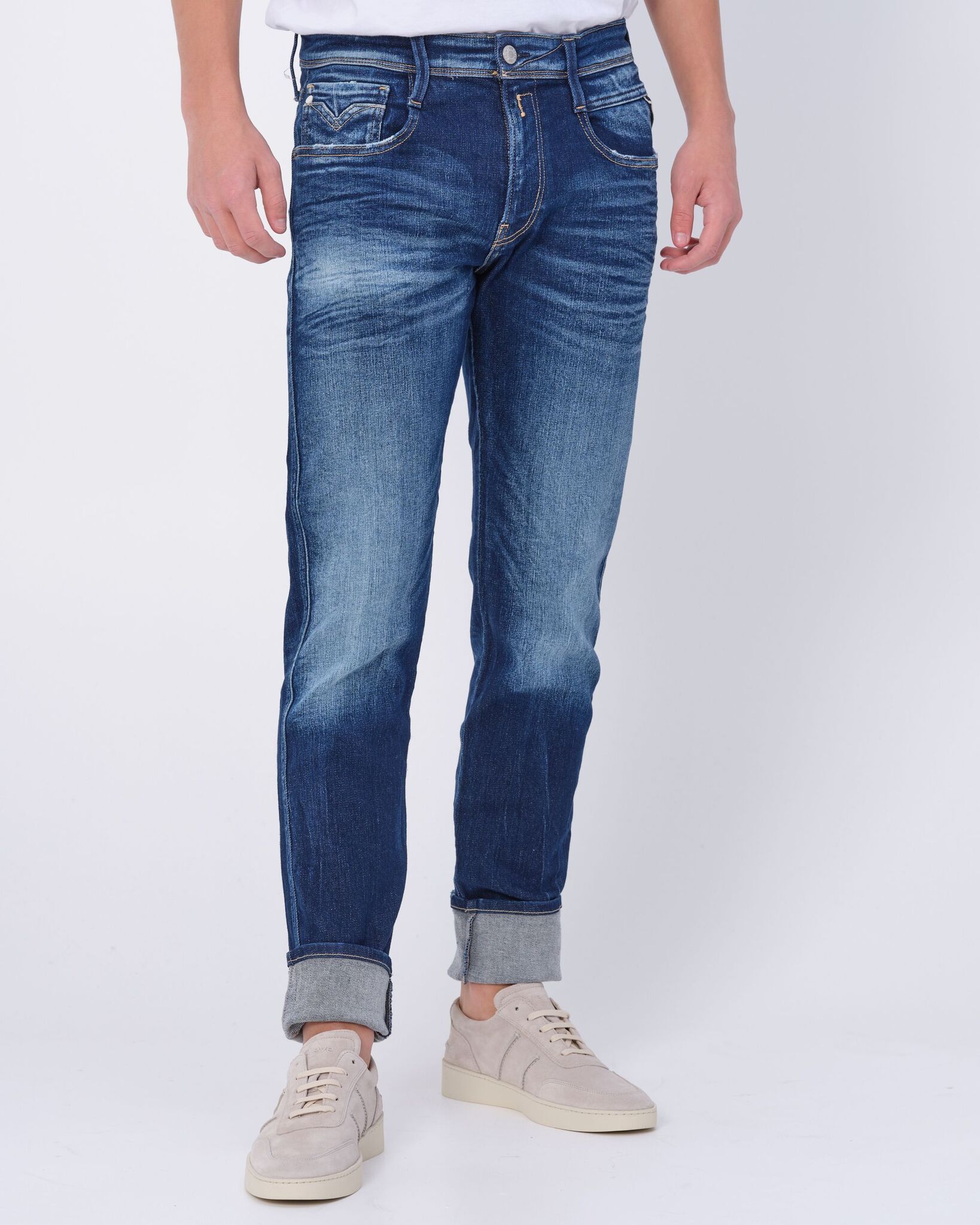 Replay anbass hyperflex recycled 360 heren jeans aanbieding bij Only ...