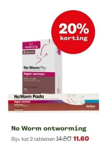 No worm ontworming aanbieding bij Welkoop