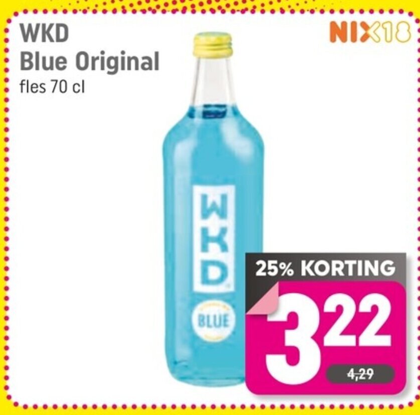 WKD Blue Original fles 70 cl aanbieding bij Dagwinkel