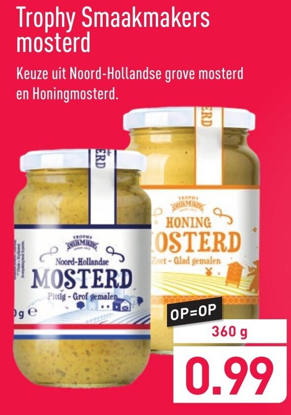 Trophy Smaakmakers Mosterd 360g aanbieding bij ALDI