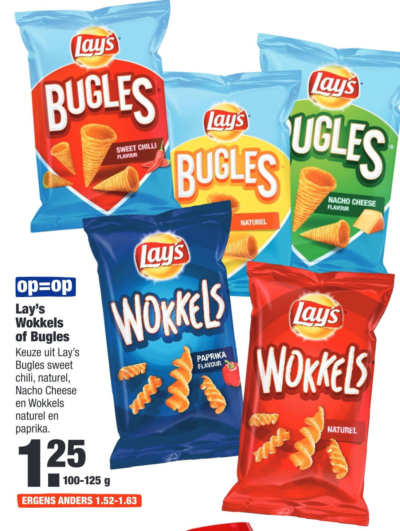 Lay's Wokkels of Bugles aanbieding bij ALDI