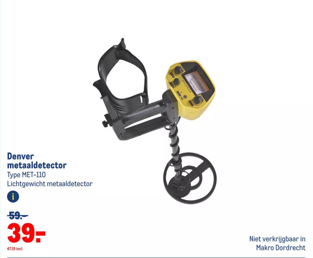 Denver metaaldetector Type MET-110 aanbieding bij Makro