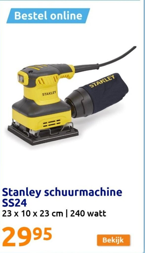 Stanley schuurmachine ss24 aanbieding bij Action