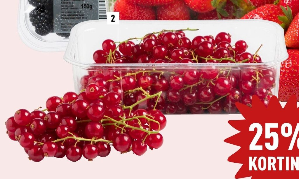 Hollandse rode bessen 250 g. aanbieding bij ALDI