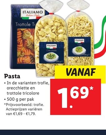 Pasta 500g aanbieding bij Lidl