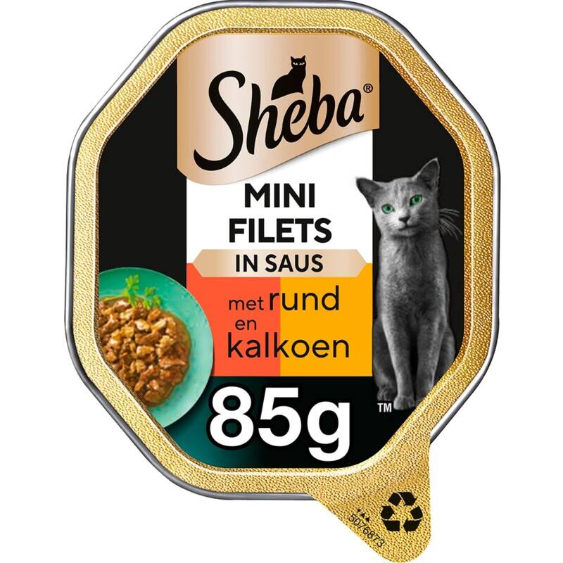 Sheba mini filets in saus rund & kalkoen 2 + 1 GRATIS aanbieding bij ...
