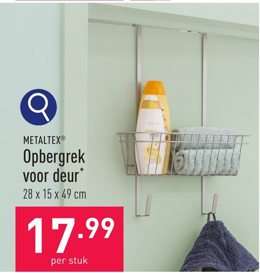 METALTEX® Opbergrek voor deur* 28 x 15 x 49 cm aanbieding bij ALDI