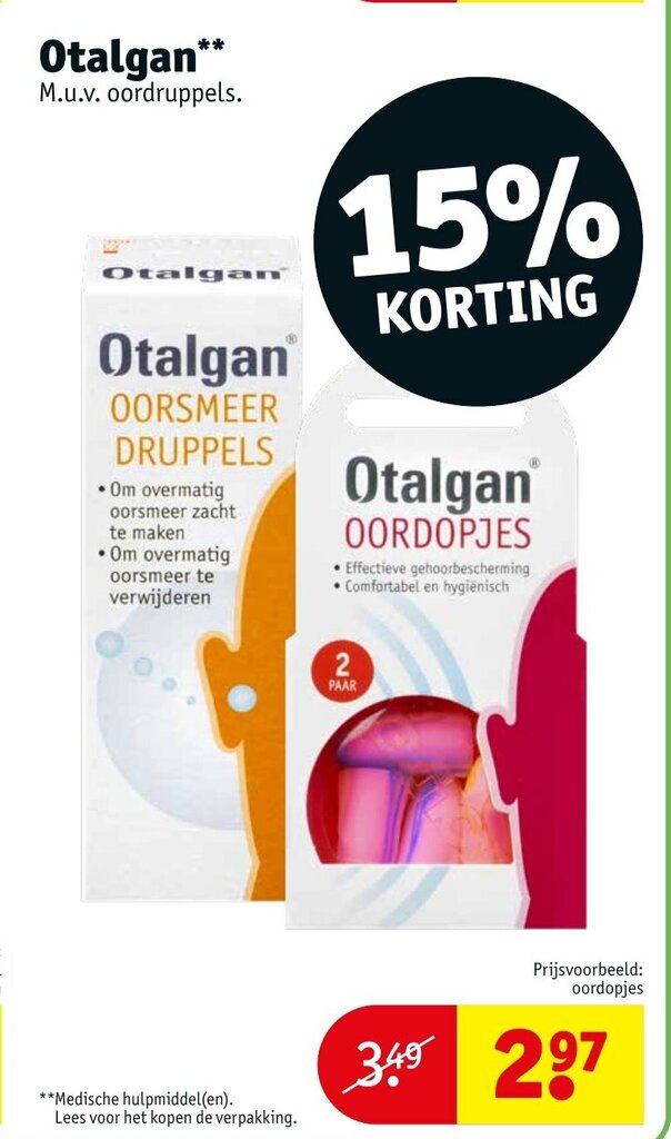 Otalgan** M.u.v. oordruppels. aanbieding bij Kruidvat