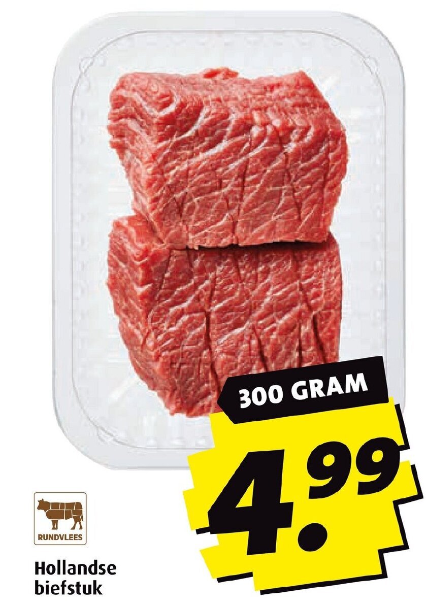 Hollandse biefstuk 300 GRAM aanbieding bij Boni