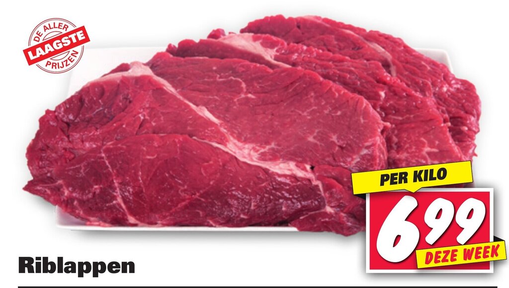 Riblappen 1kg aanbieding bij Nettorama