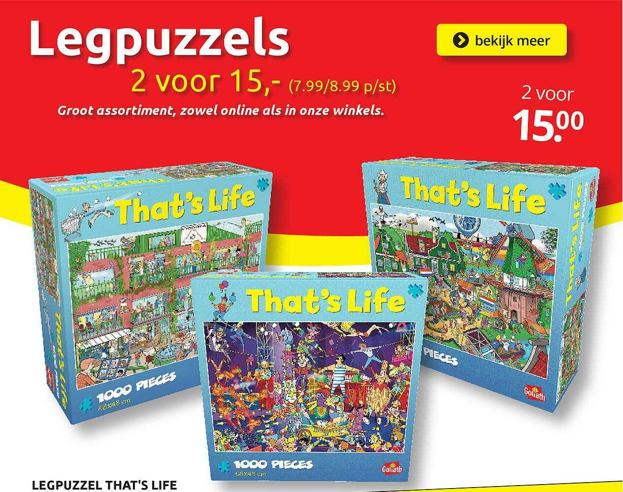 Legpuzzel that's life 1000 pieces aanbieding bij Boekenvoordeel Legpuzzel that's life 1000 pieces aanbieding bij Boekenvoordeel
