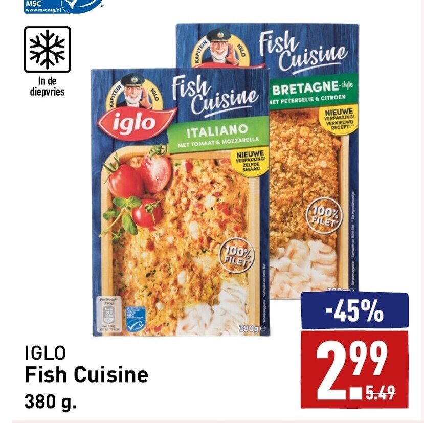 IGLO Fish Cuisine 380g aanbieding bij ALDI