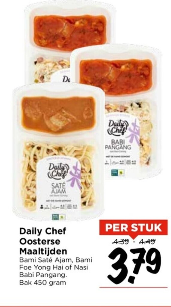 Daily Chef Oosterse Maaltijden 450g aanbieding bij Vomar Voordeelmarkt