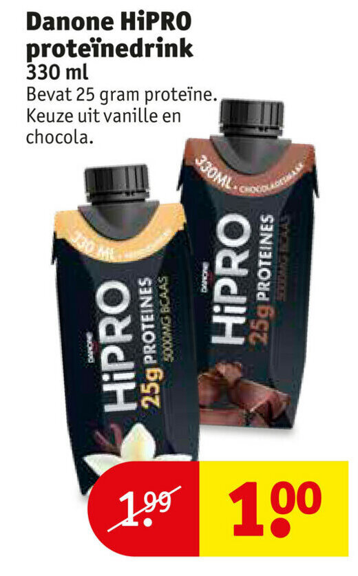 Danone HiPRO proteinedrink 330ml aanbieding bij Kruidvat