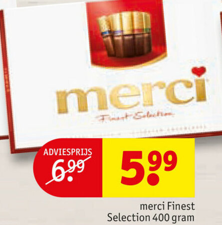 Merci Finest Selection 400g aanbieding bij Kruidvat
