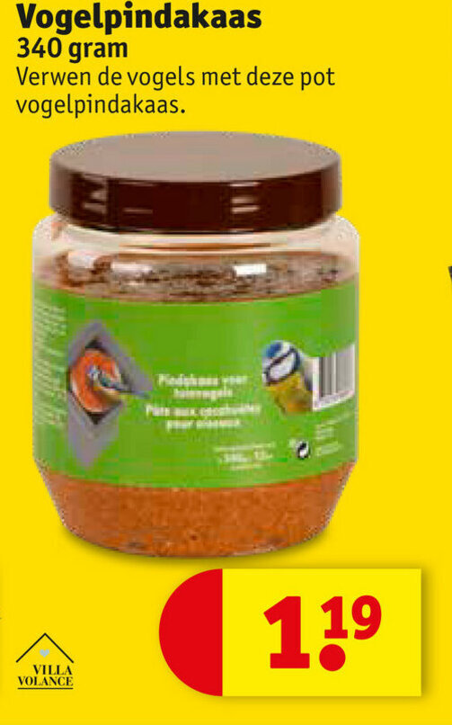 Vogelpindakaas 340g aanbieding bij Kruidvat