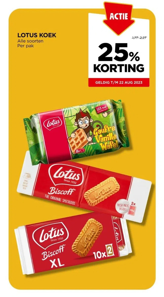 LOTUS KOEK Alle soorten Per pak aanbieding bij Jumbo
