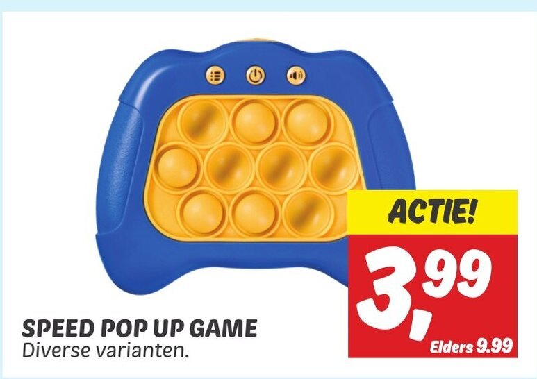 SPEED POP UP GAME Diverse varianten. aanbieding bij Dekamarkt