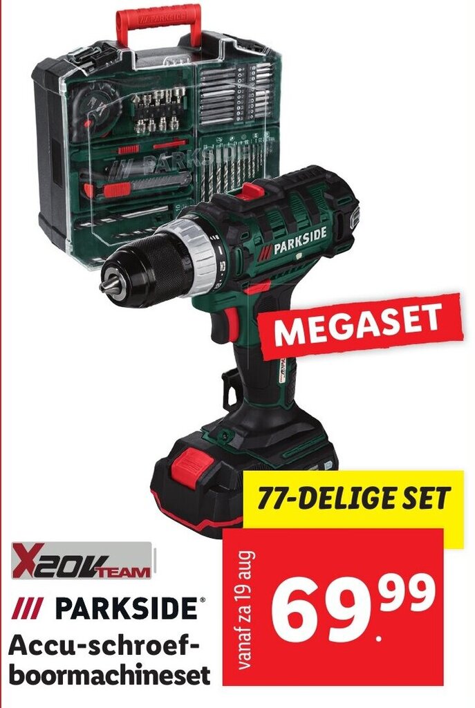 III PARKSIDEⓇ Accu-schroef-boormachineset aanbieding bij Lidl