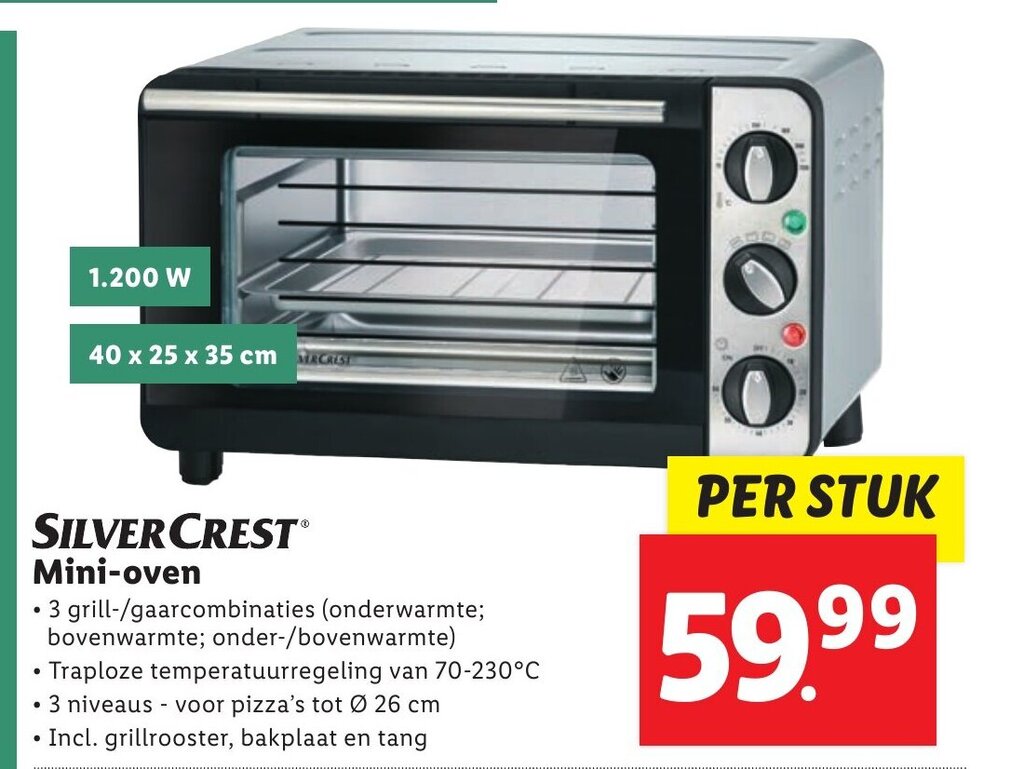 SILVERCRESTⓇ Mini-oven aanbieding bij Lidl