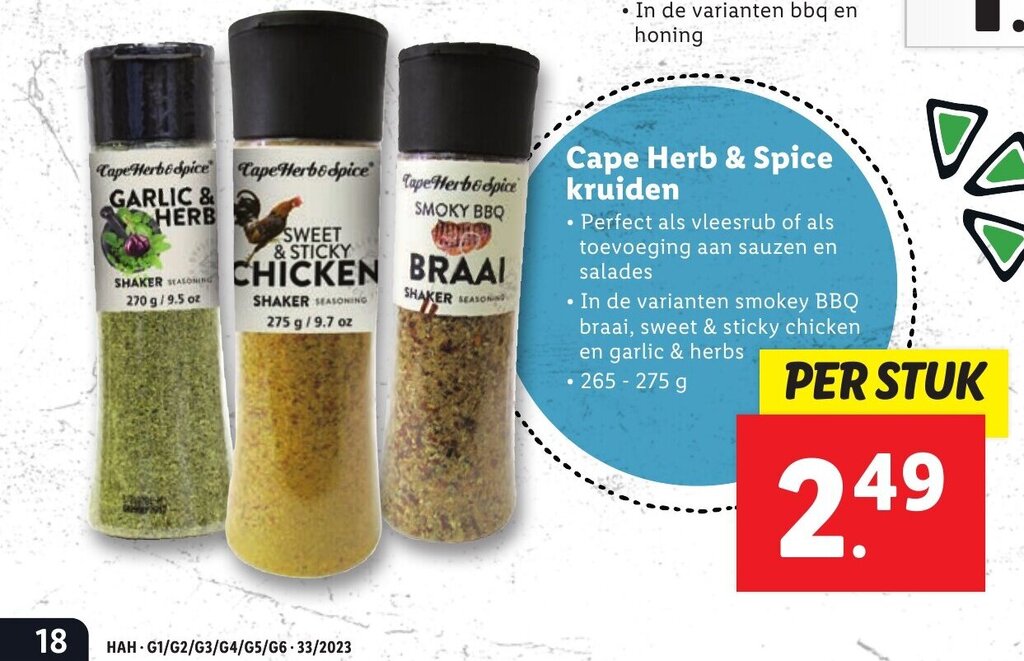 Cape Herb & Spice kruiden aanbieding bij Lidl