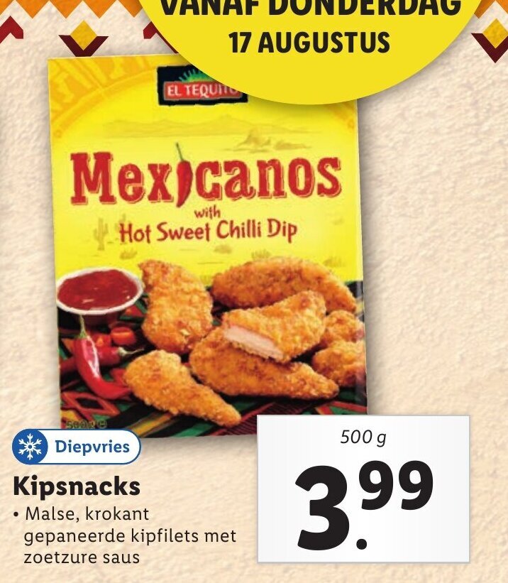 Kipsnacks 500g aanbieding bij Lidl