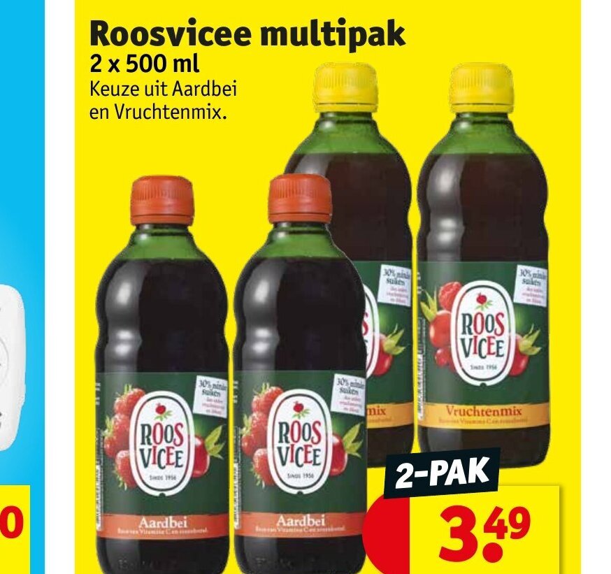 Roosvicee multipak 2 x 500 ml aanbieding bij Kruidvat