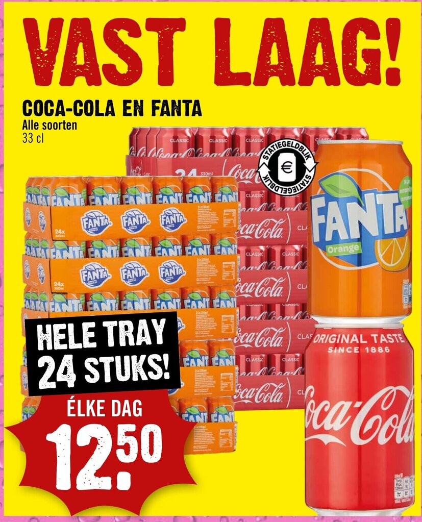 COCA-COLA EN FANTA Alle soorten 33 cl aanbieding bij Dirck 3
